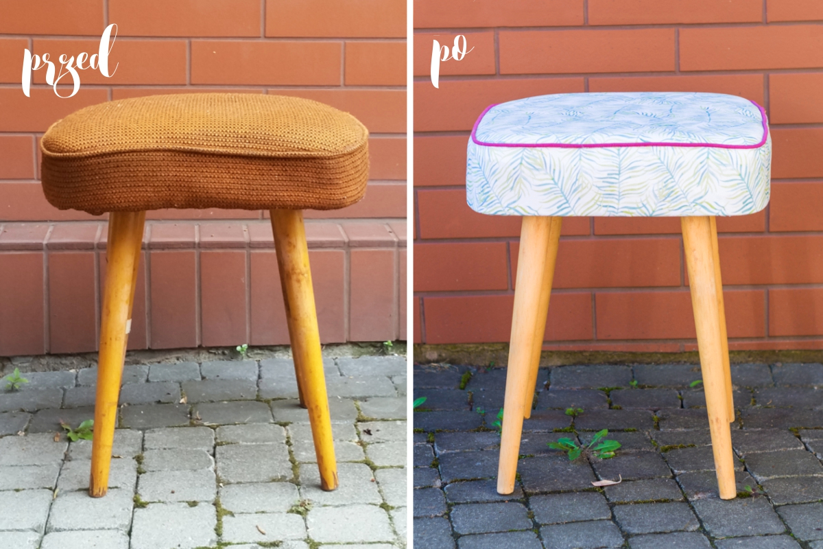 DIY metamorfoza starego taboretu | Piafka
