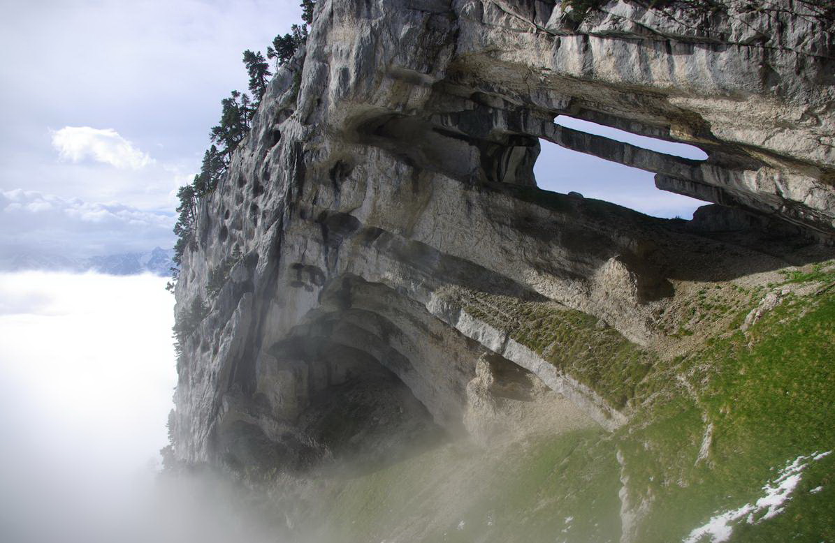 Hidden and little known places: The Tour Percée,Chartreuse Arch,French Alps