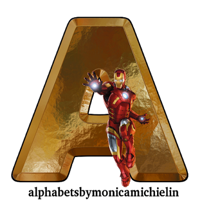 Abecedario con Iron Man. Iron Man Alphabet. - Oh my Alfabetos!