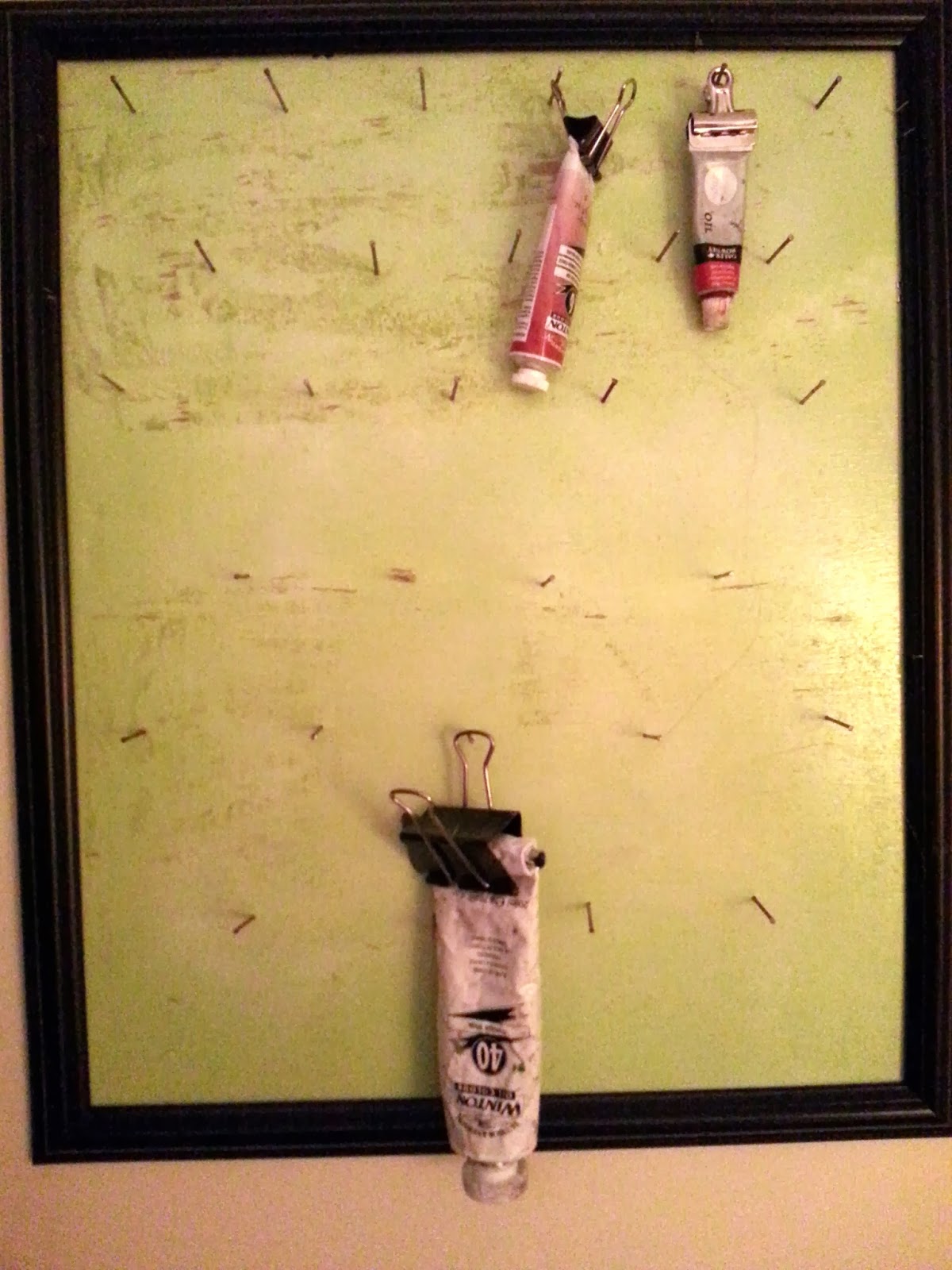 Creations by Joszie: D.I.Y. Paint Tube Organizer Wall Unit