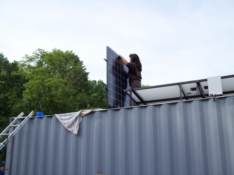 Mike and Lisa's World: Chapter 68...Mounting Solar Panels On Shipping ...