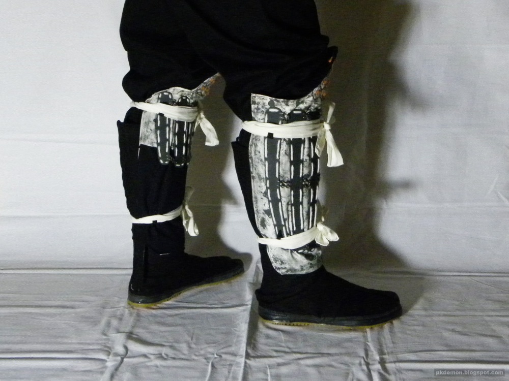 pkDemon Creations: Samurai Armor Suneate grey/white with chainmail