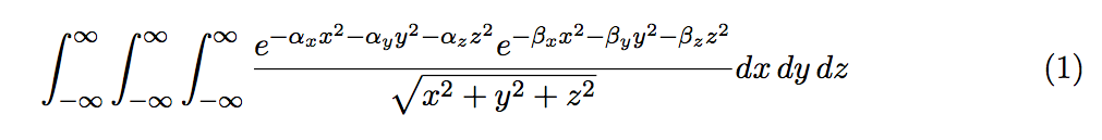 The Quantum Chymist: Solution to Non-Isotropic Gaussian Integrals