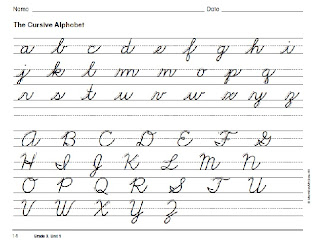 Write Esse: Assignment word in cursive writing