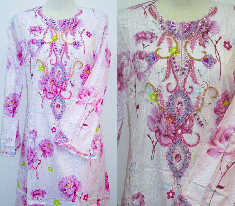 Aimin Collections Baju Kurung Pahang Corak Manik