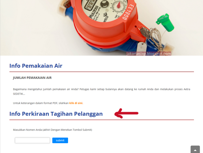 Cek Tagihan PDAM Aetra Jakarta | Jakarta Siap