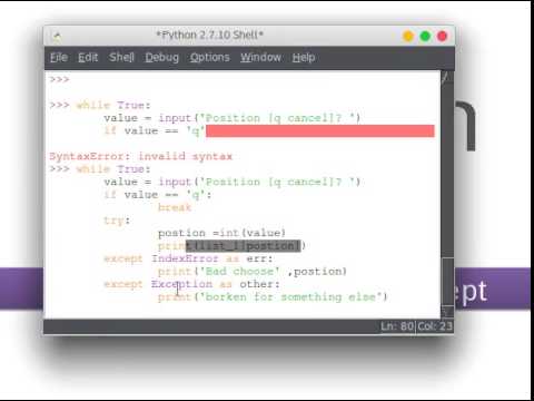 Python 72 handle Errors معالجة الاخطاء | كورسات بالعربي