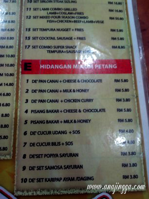 Menu lazat di De' Casa Ria Cafe