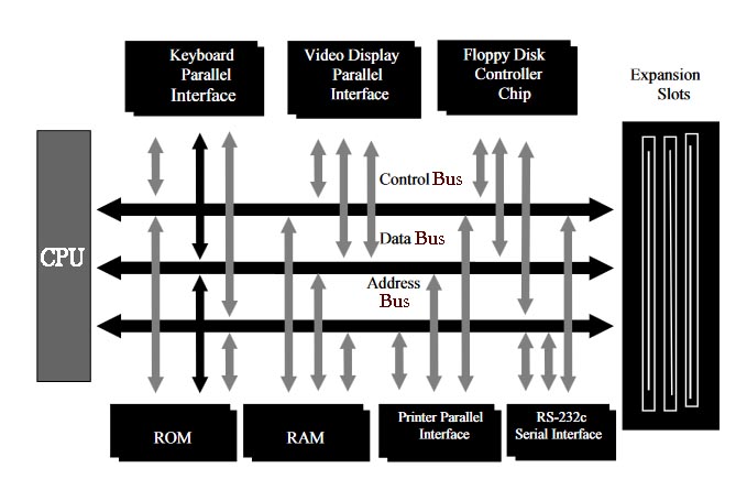 Describe the architecture and I/O interface of a microcomputer