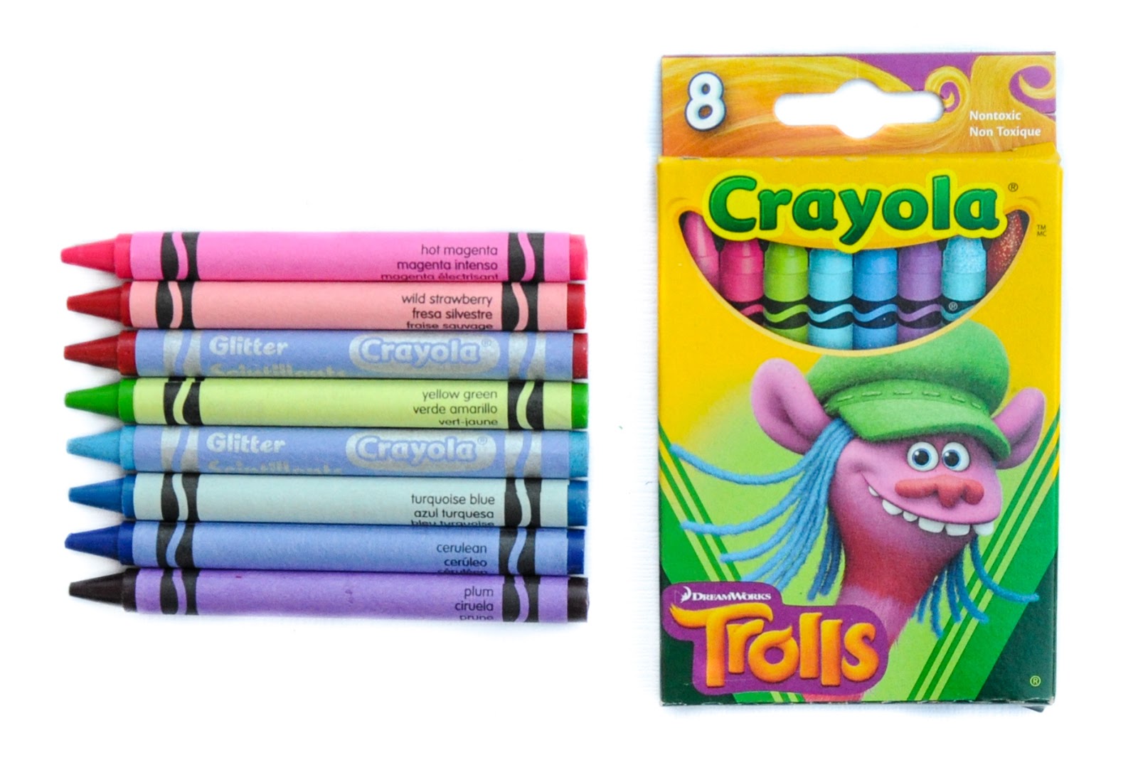 8 Count Crayola Trolls Themed Crayons: What's Inside the Box | Jenny's ...