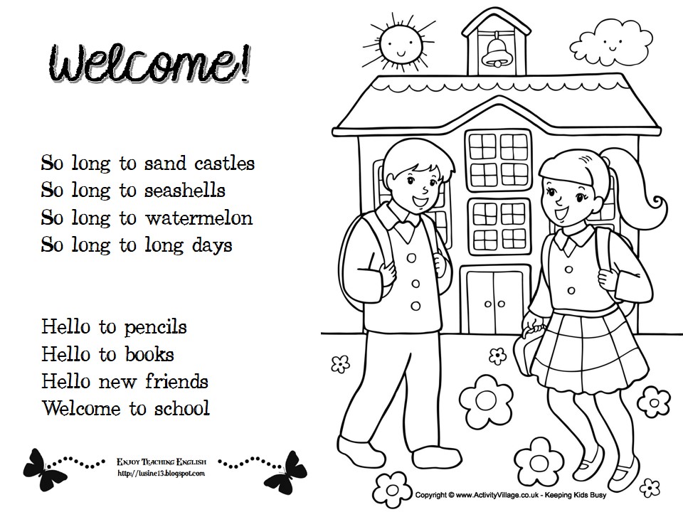 Enjoy Teaching English: WELCOME BACK TO SCHOOL POEMS