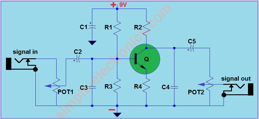 Simple Bass-Boost Circuit using transistor | simple electronics