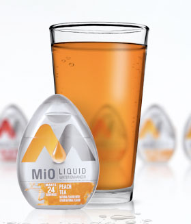 "Everything At Least Once": MiO Liquid Water Enhancer - Peach Tea