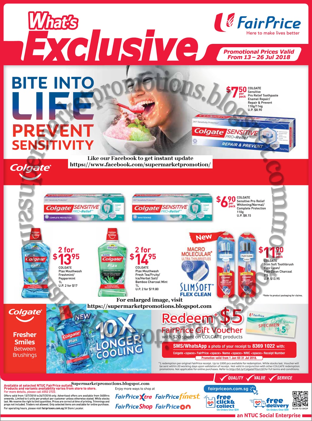 NTUC FairPrice Colgate Promotion 13 - 26 July 2018 ~ Supermarket Promotions