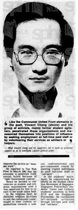 Unravelling 1987: The Leading Men: Tan Wah Piow and Vincent Chen