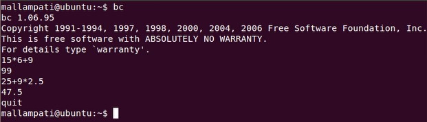 Sai Ravi Kiran - Technology World: Linux terminal - Mathematics