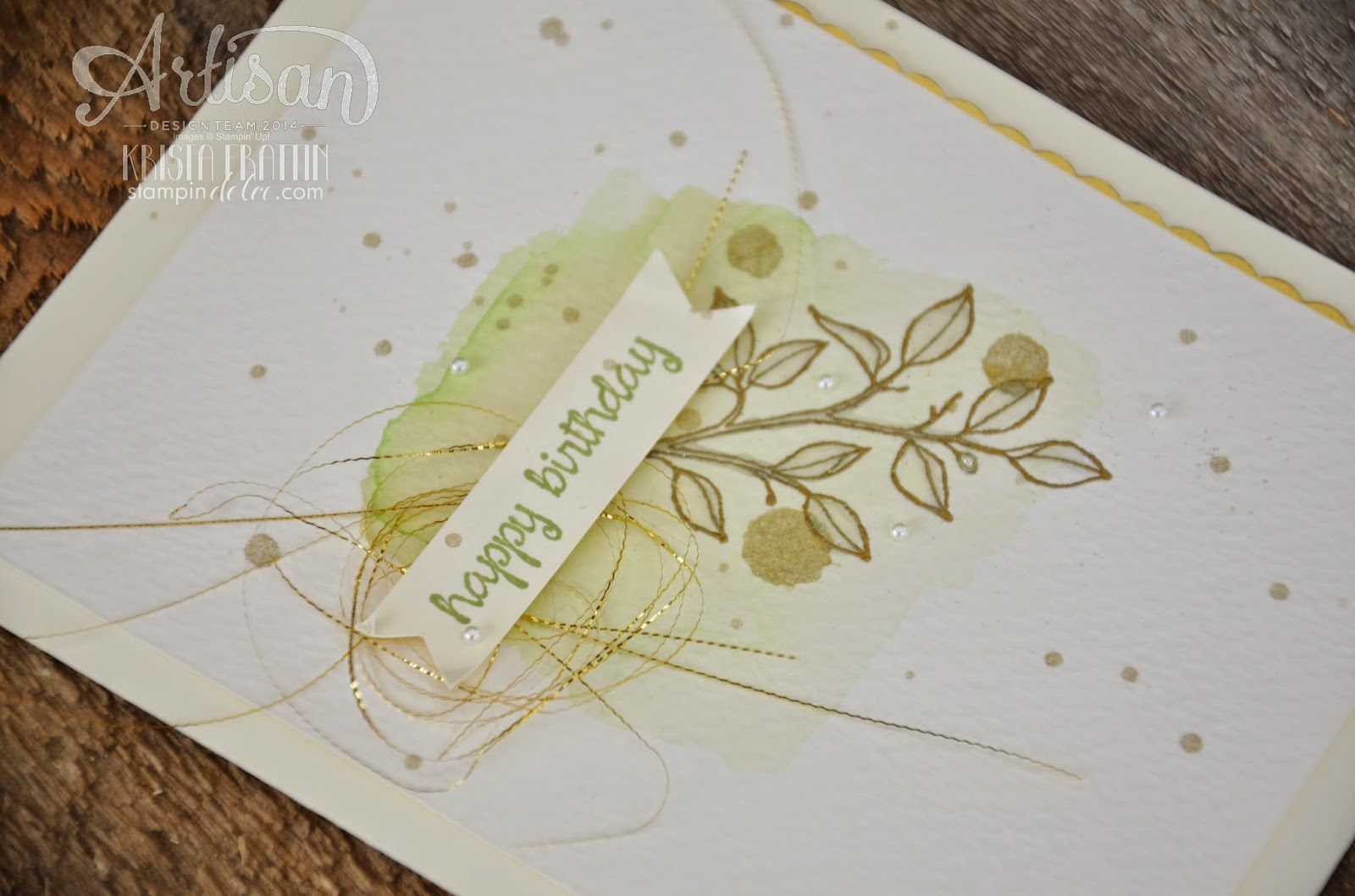 Stampin' Dolce: Ribbon Thread Technique - Stampin' Up! Artisan Blog hop