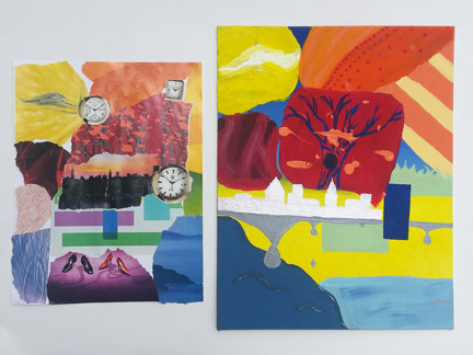 The Skillful Bee: In the Classroom-High School Abstract Art Project