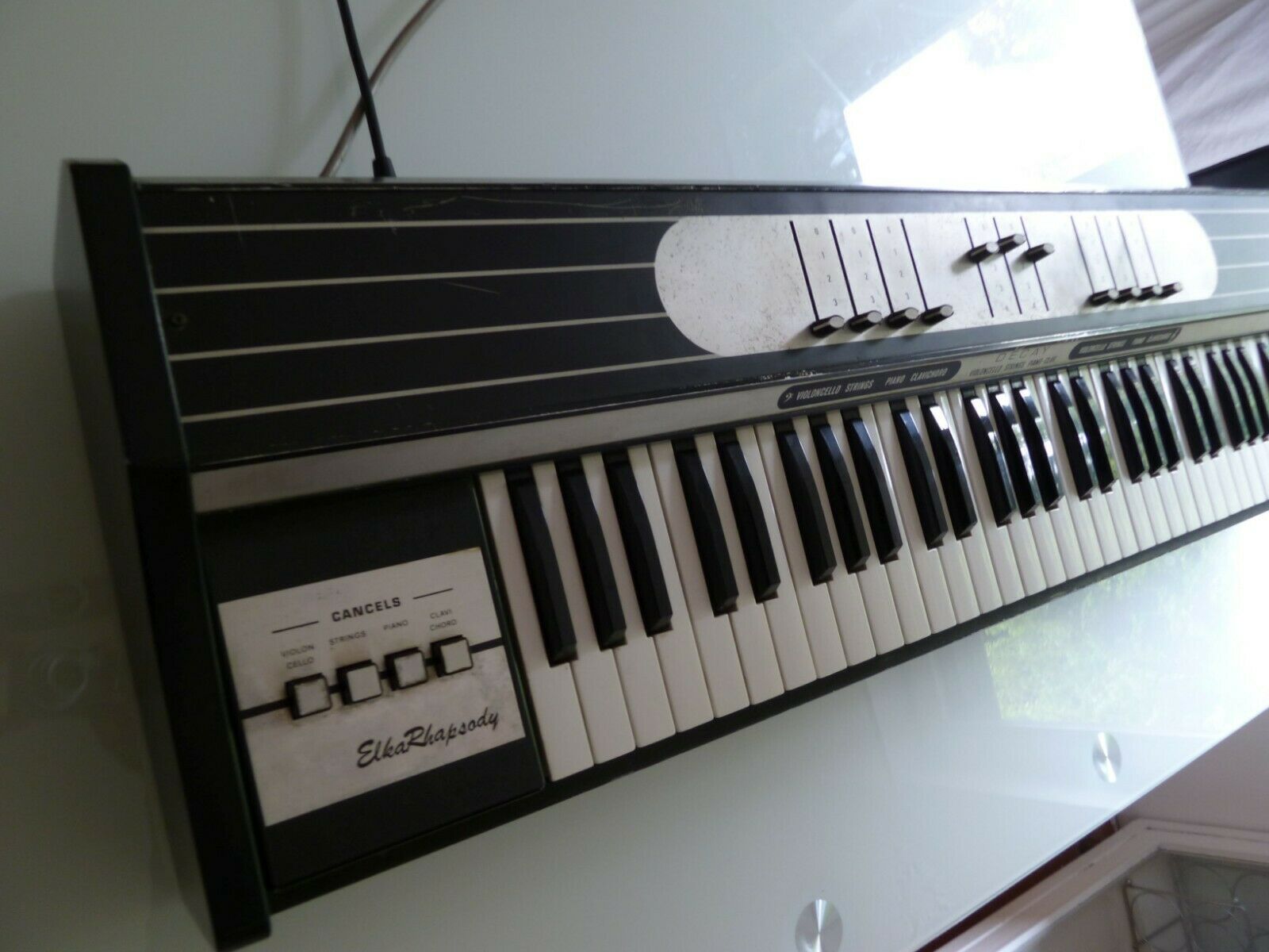 MATRIXSYNTH: ELKA synthesizer RHAPSODY 610+original case and volume pedal