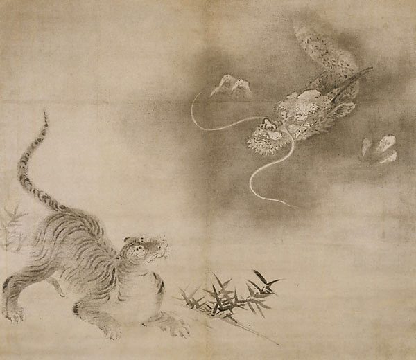 Kano Takanobu - Dragón y tigre | Crecidas de Otoño