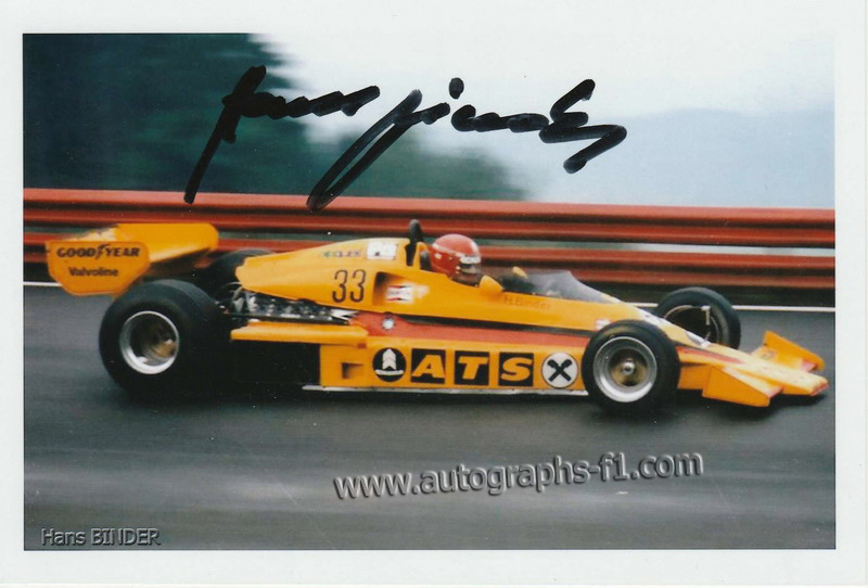 Autographs-F1: Hans BINDER
