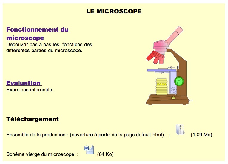 svtOlycée: BT-TD1 : Utilisation du microscope optique ou photonique