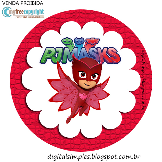 Kit Digital Free Aniversário "PJ Masks" - Convites Digitais Simples