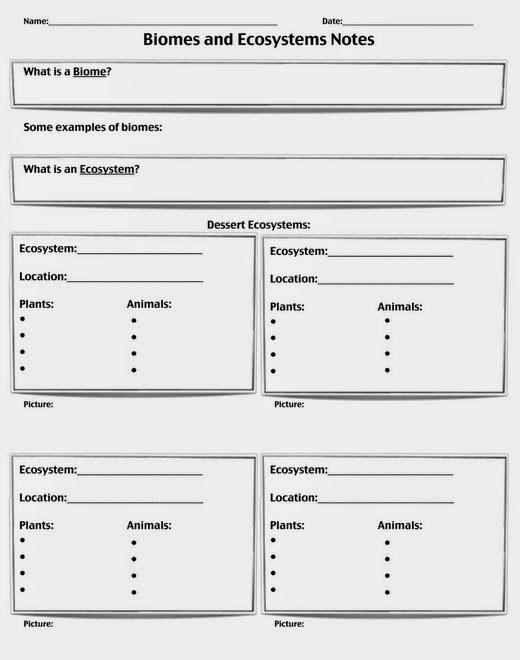 Teaching the Kid: Biomes and Ecosystems