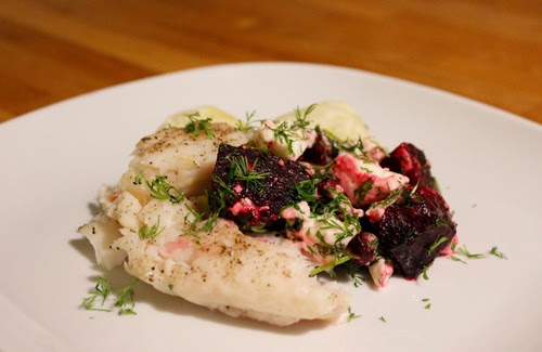 Hannas mat & recept: Hoki med rödbetor och fetaost
