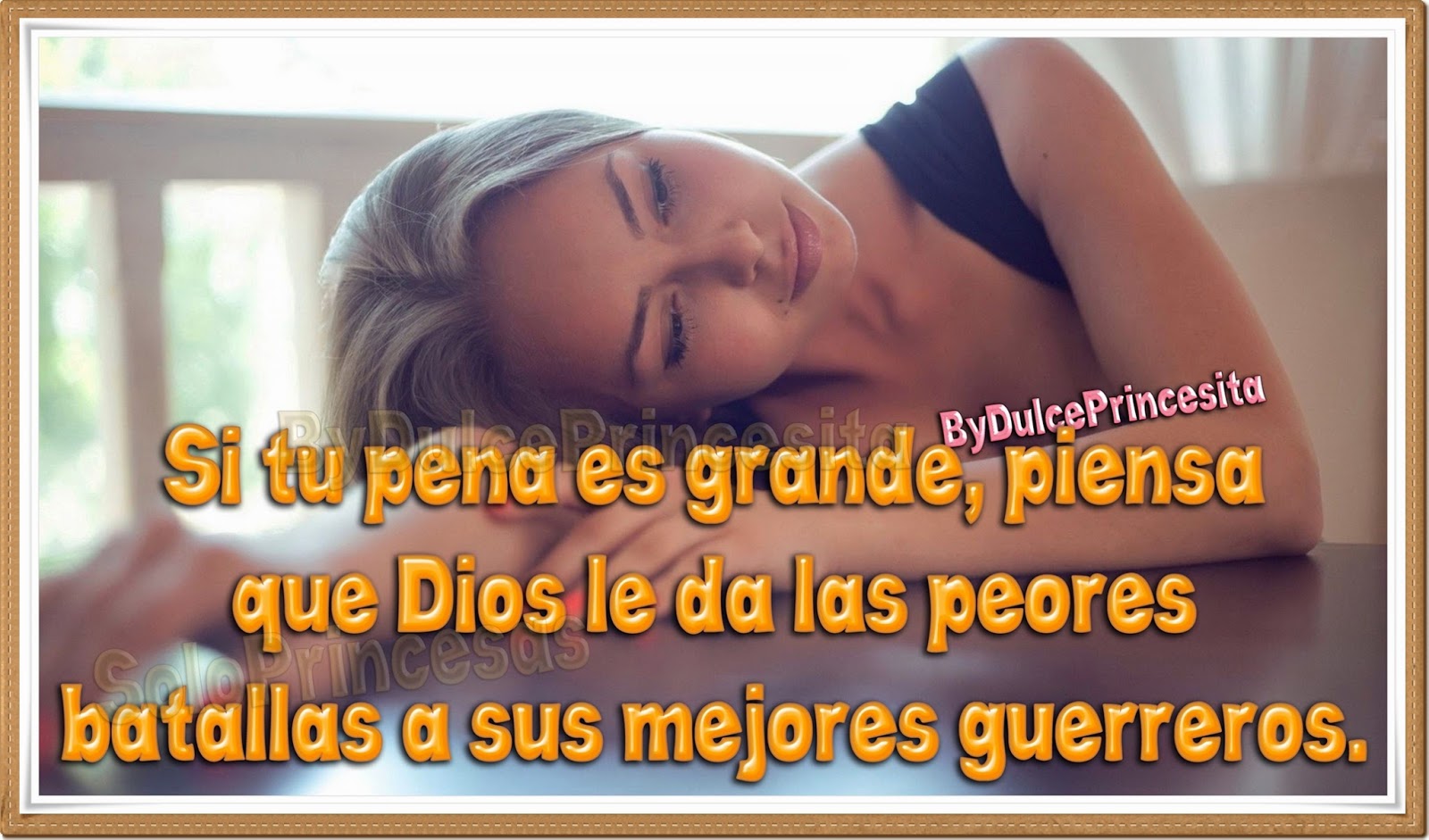 Imágenes y Carteles: SI TU PENA ES GRANDE PIENSA QUE DIOS LE DA LAS ...