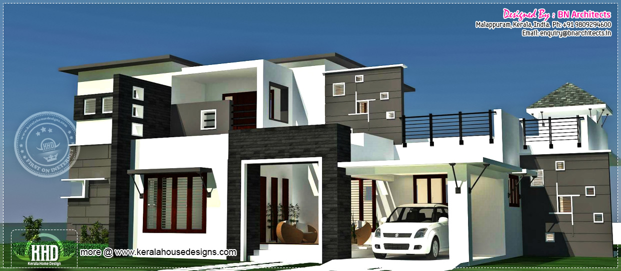 3 BHK 2300 sq.feet contemporary house exterior - Interior Design Modern
