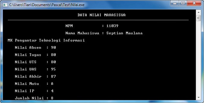 Source Code Nilai Mahasiswa Dalam Pascal Materi Teknik Informatika 1875