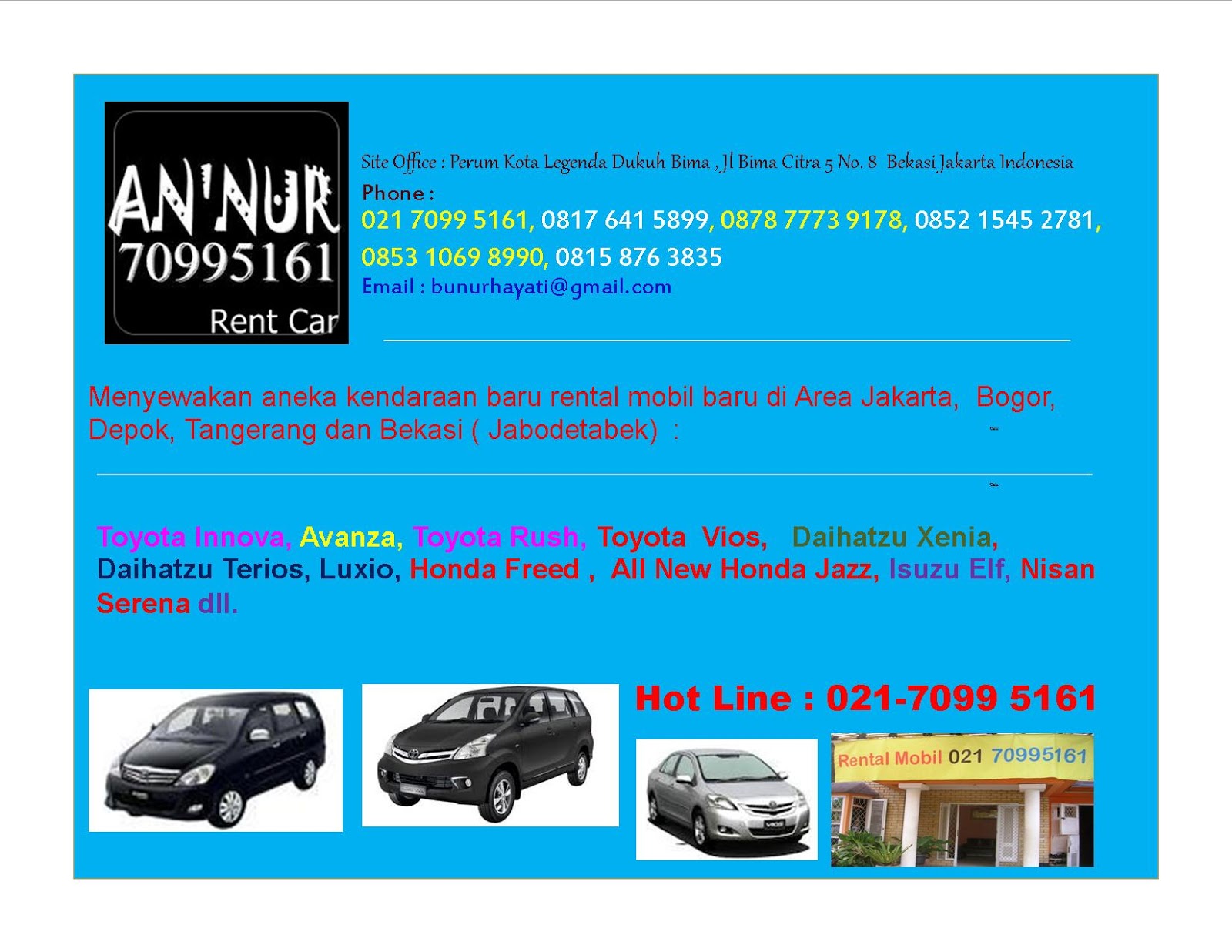 Annur Rent Car 0851 0099 5161
