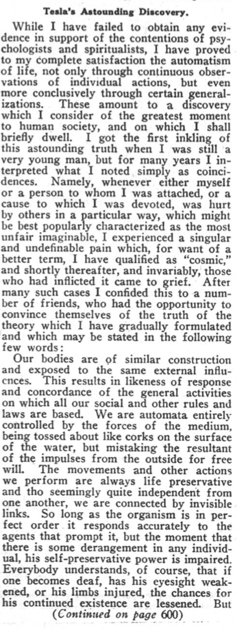 An Autobiography of Nikola Tesla, My Inventions - Part VI - An Engineer ...