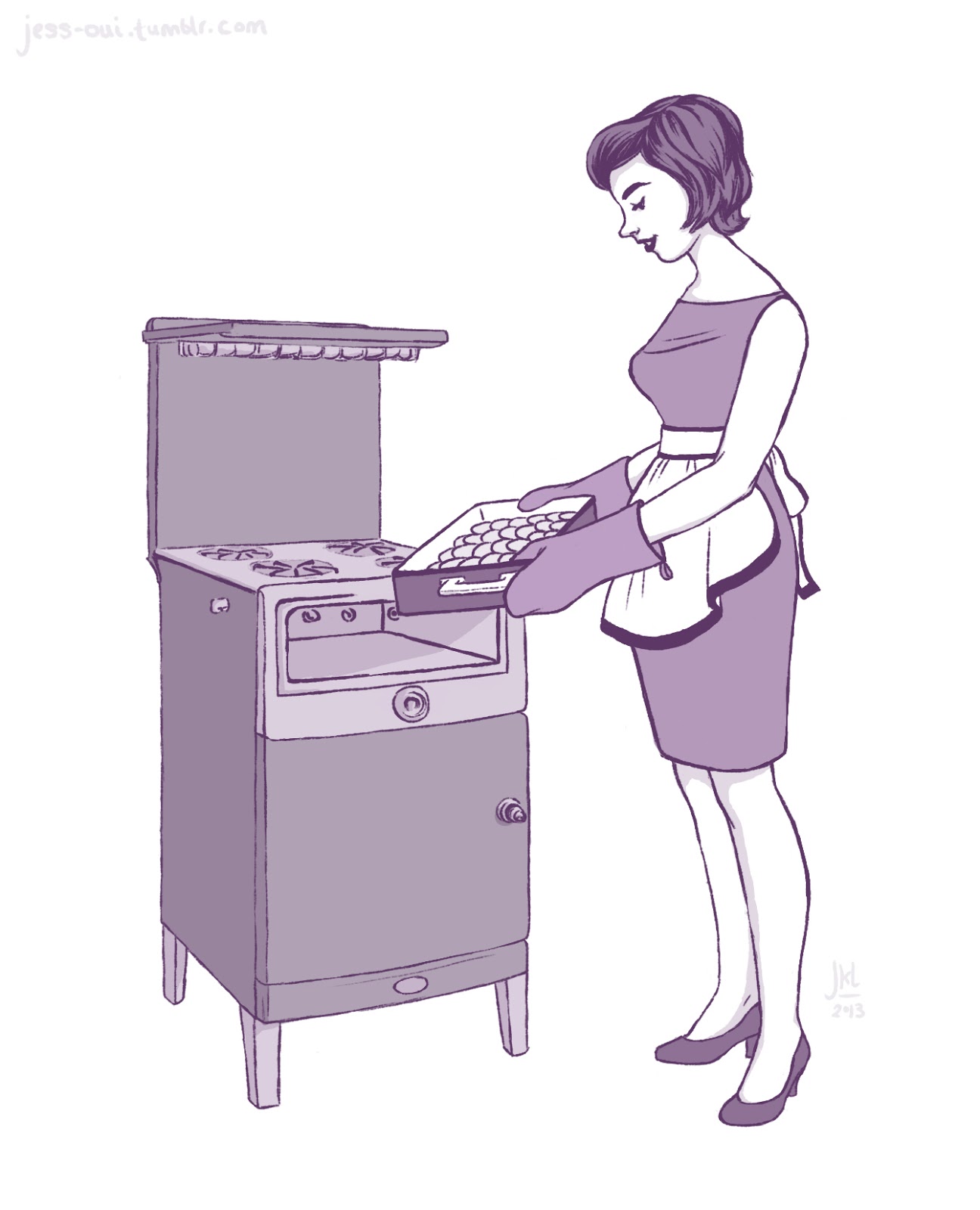 time to draw: Cooking-related illustrations for a friend!