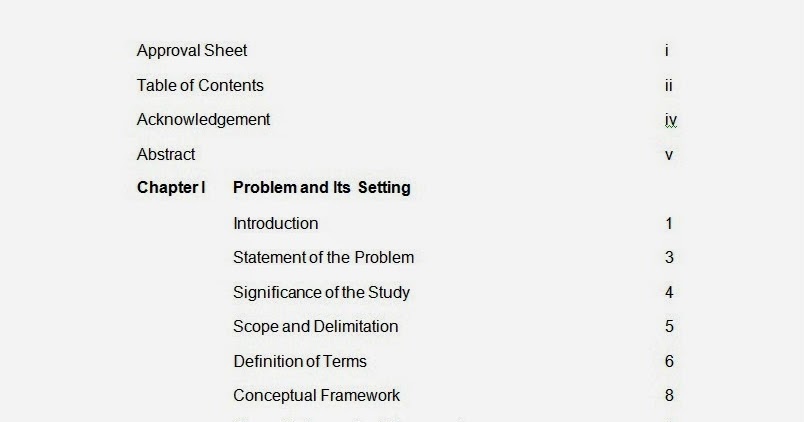 Apa Table Of Contents Apa Format Research Paper Table Of Contents 