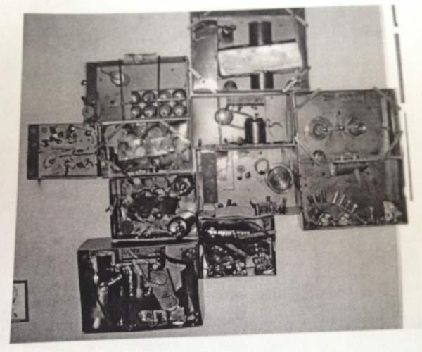 Framed art sculptures inspired by Louise Nevelson