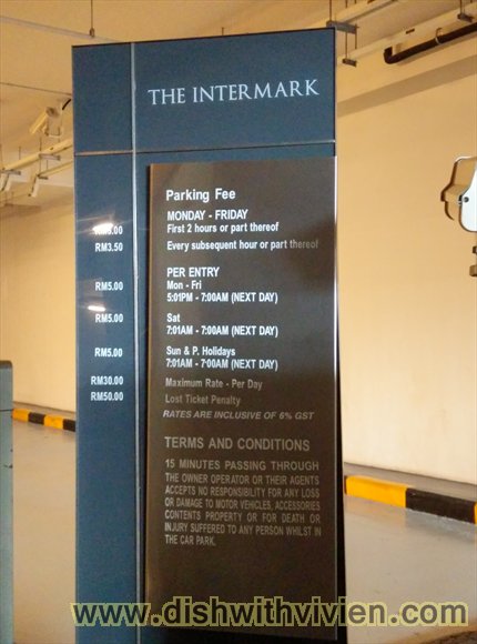 Parking Rate in Kuala Lumpur: The Intermark Parking Rate