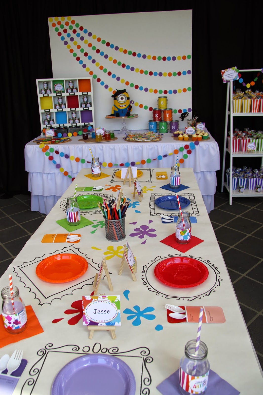 Leonie's Cakes and Parties . . . . .: Art Party - Ethan's 6th Birthday