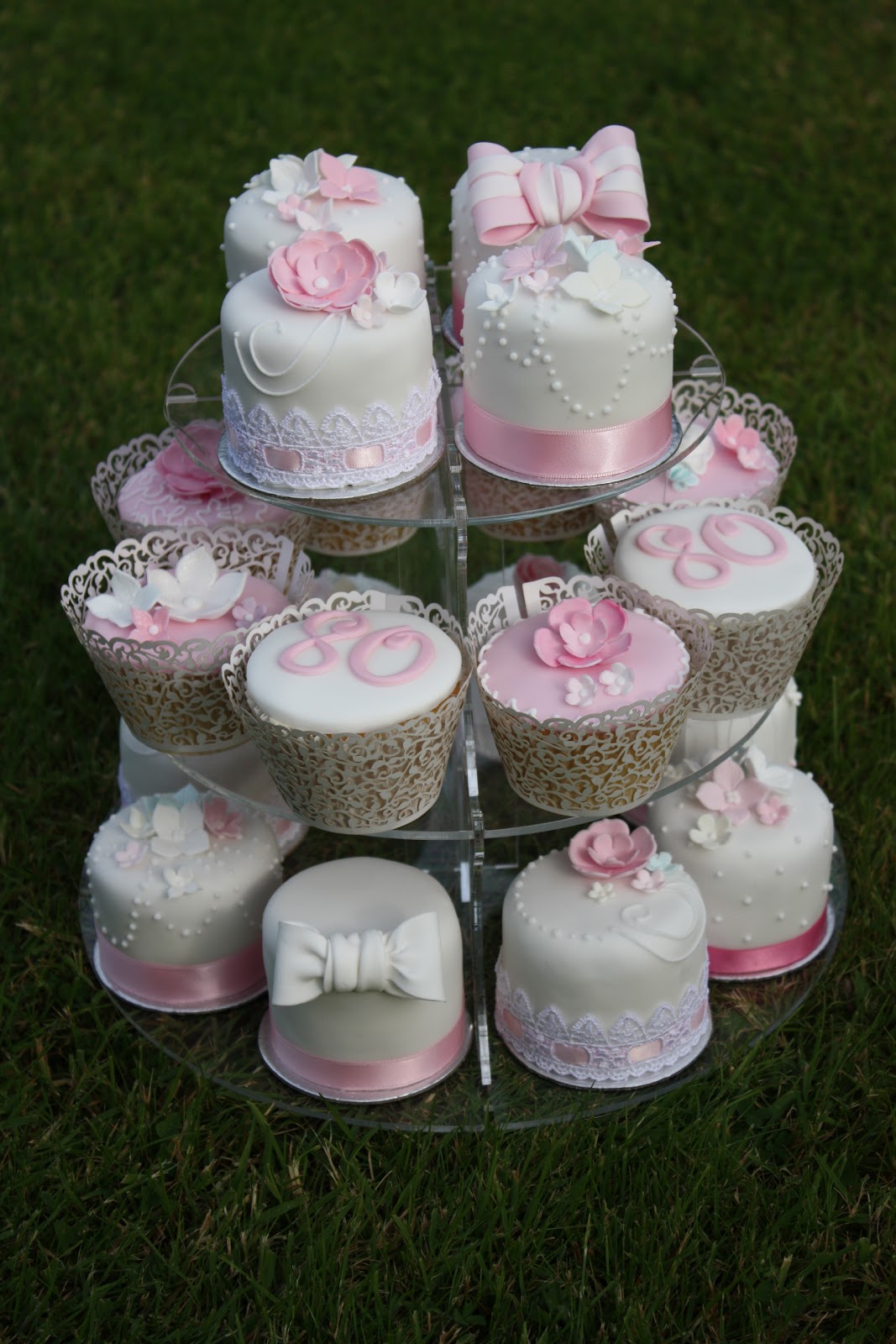 Tiers & Tiaras: Pretty in Pink - mini cakes and cupcakes