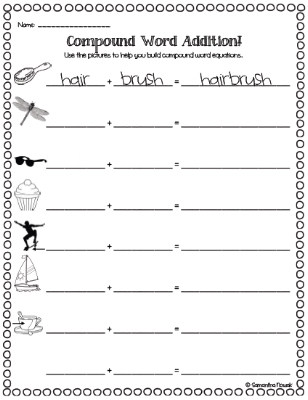 Fun With Firsties: Compound Words, Descriptive Writing, and Symmetry!