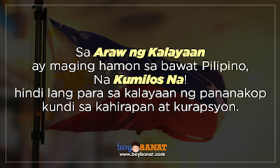 Tagalog Independence Day Quotes ~ Boy Banat