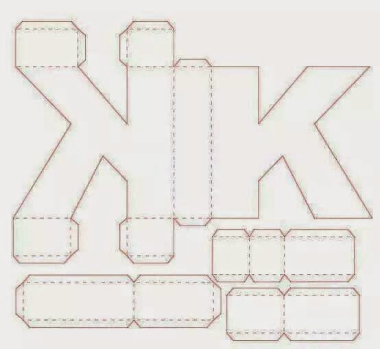 Molde de letras 3d - Ver e Fazer