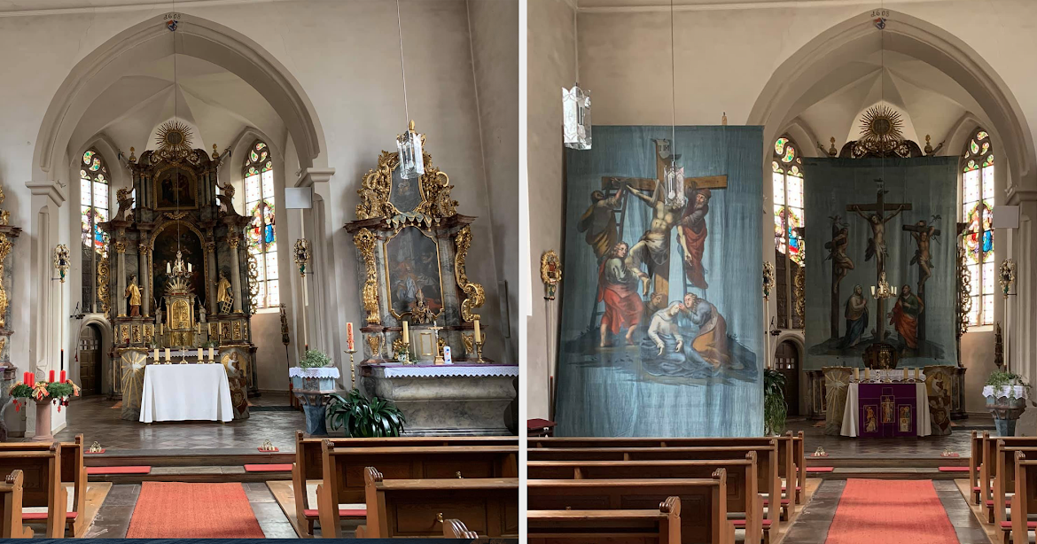 Lenten Veils Discovered in Church Attic and Restored ~ Liturgical Arts ...