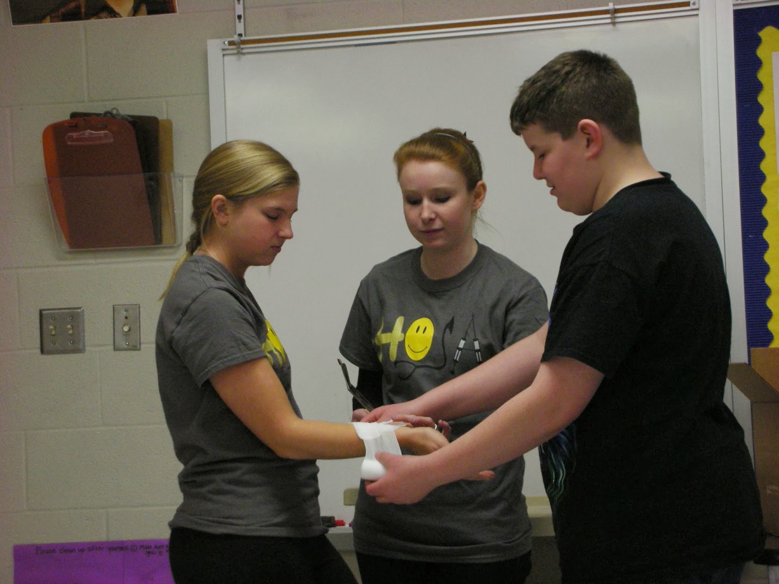 Portland West Middle School Unity: First Aid with Mrs. Crousser