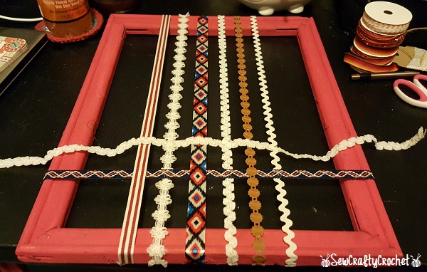 Colorful Ribbon Wall Art - Sew Crafty Crochet