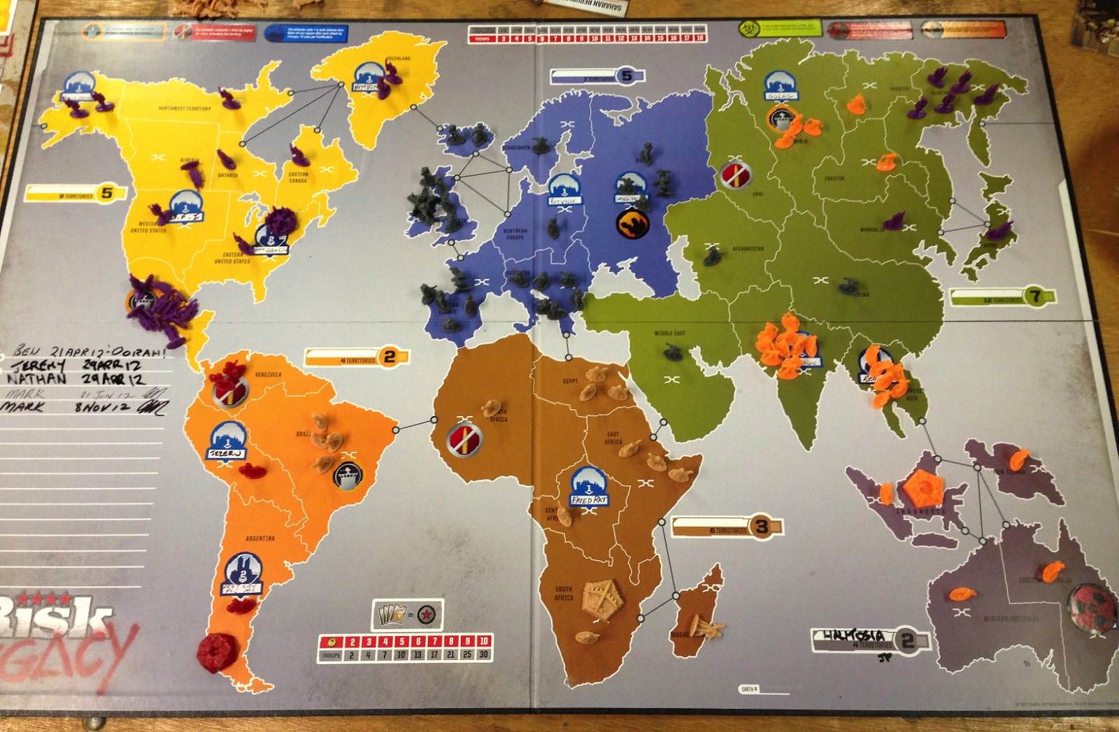 Up the vacuum thingy: Risk Legacy - Session Report - Game 6 (spoilers)