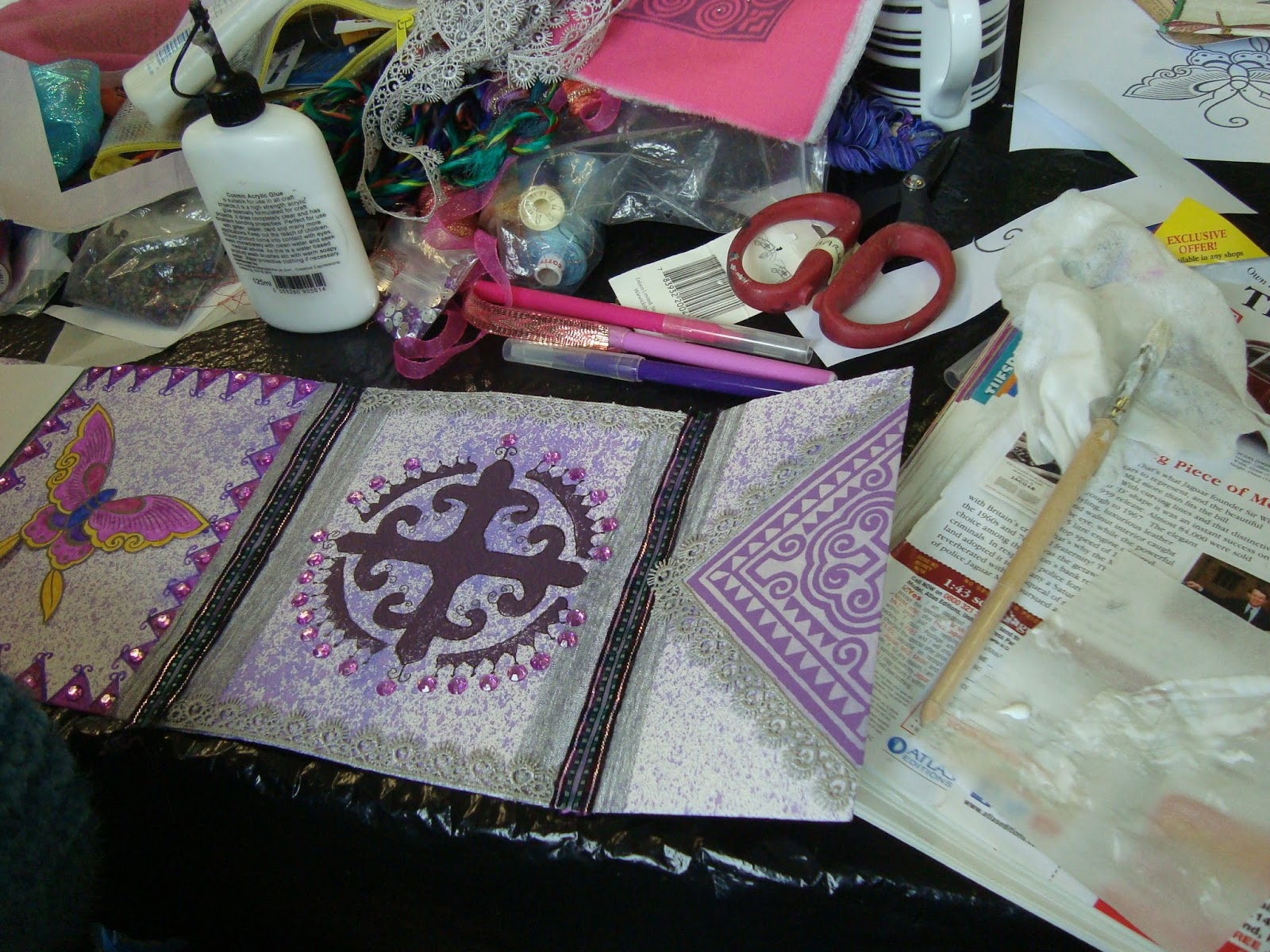 Textile Butterfly: Last minute activities