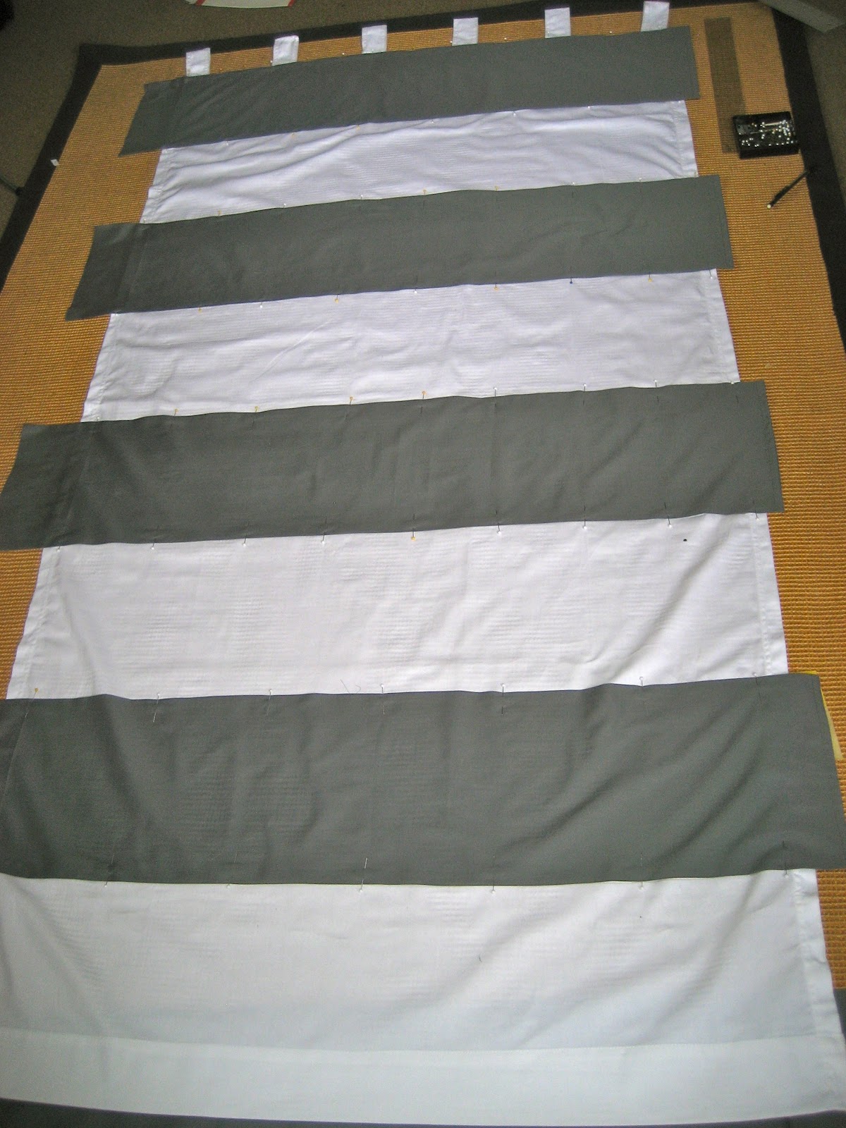 GraceAdkinsDesigns: DIY Striped Curtains for the Pinterest Challange!