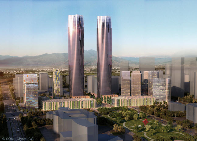 AsianTowers: SOM's Towers In Nanchang China